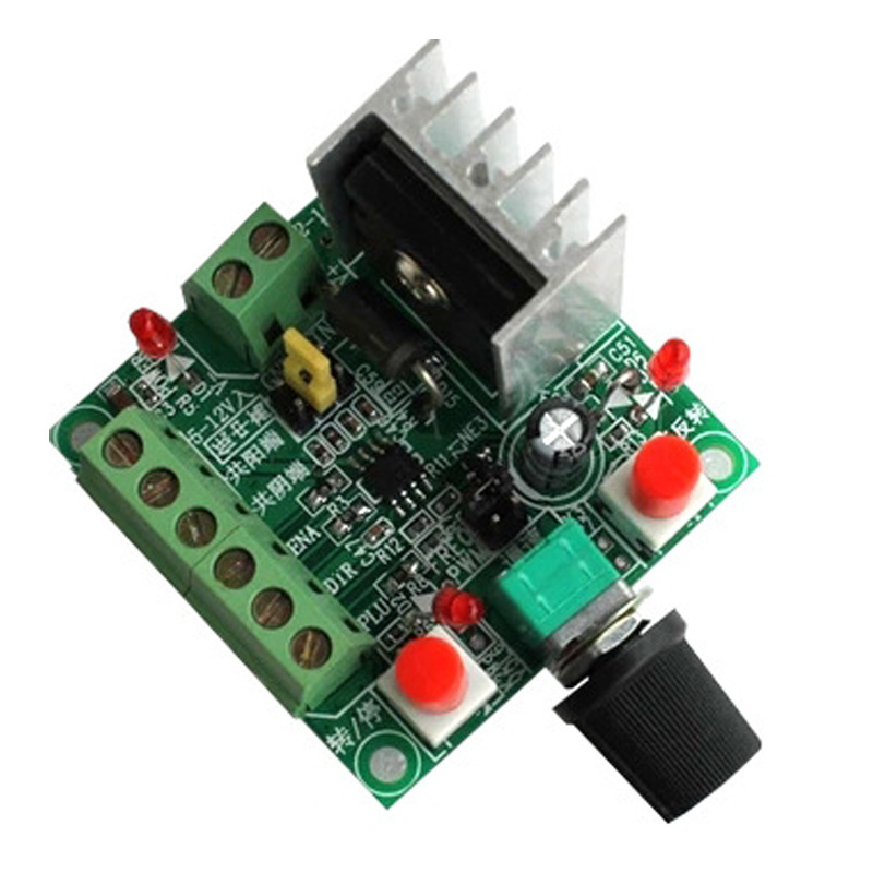 Stepper motor drive simple controller speed control forward and reverse control pulse generation ...